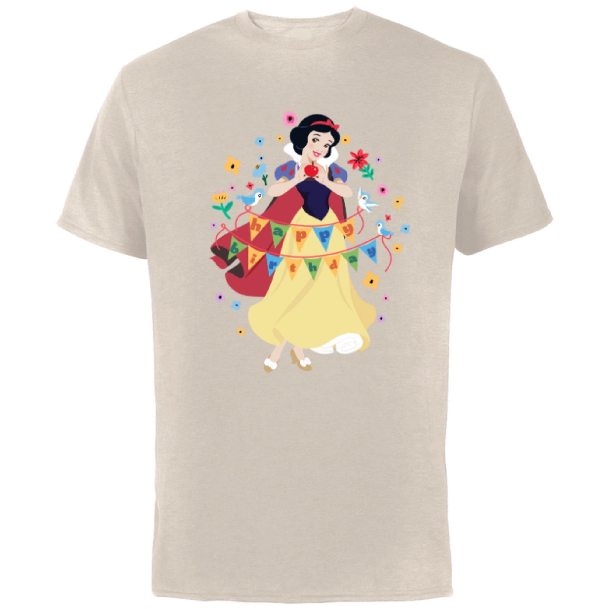 Disney Princess Snow White Happy Birthday - Short Sleeve Cotton T-Shirt ...