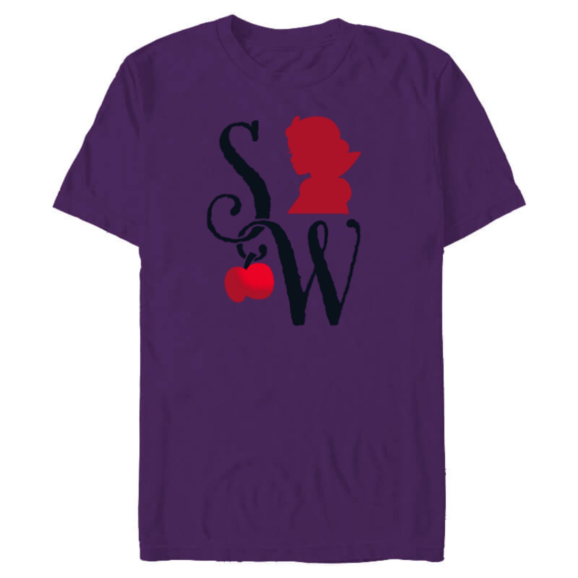 Disney Princess Snow White Initials and Silhouette - Short Sleeve ...