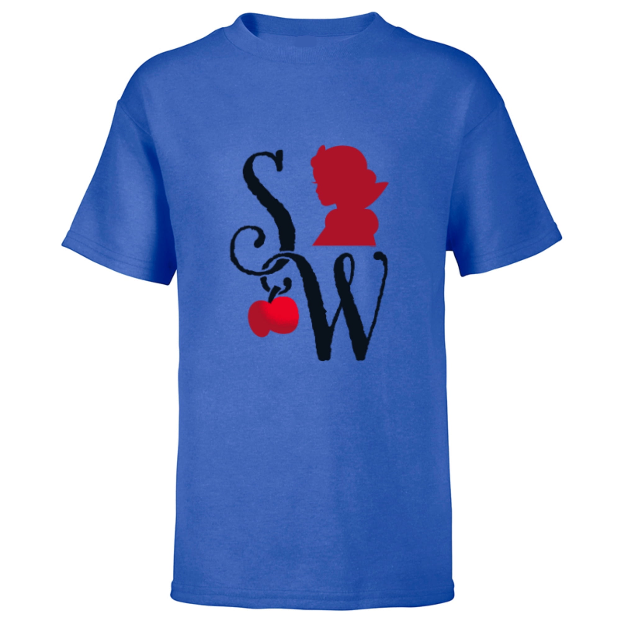 Disney Princess Snow White Initials and Silhouette - Short Sleeve T ...