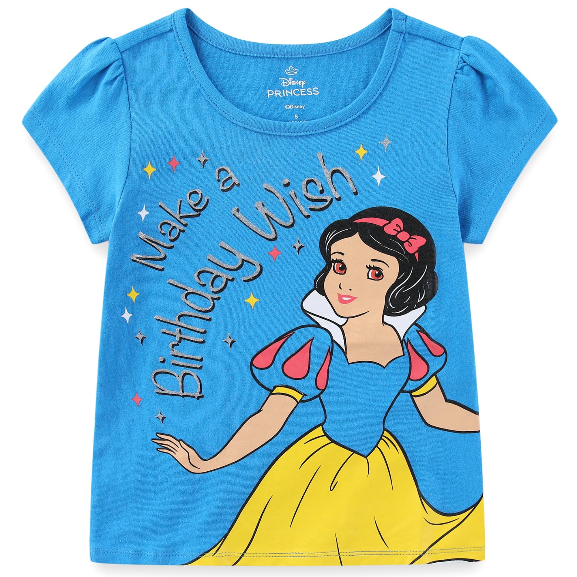 Disney Princess Snow White Birthday Short Sleeve T-Shirt (Girls), Sizes ...