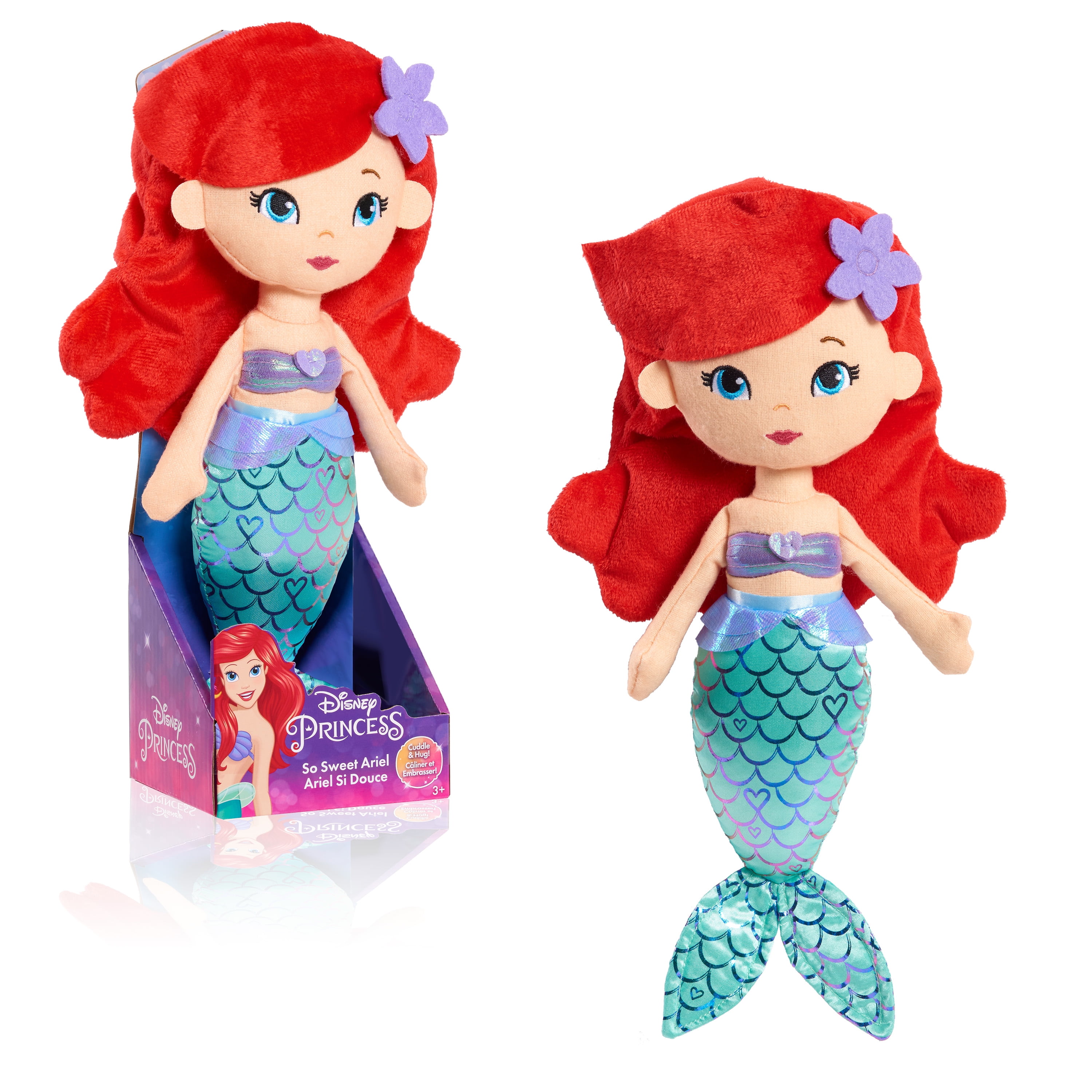 Disney Princess So Sweet Princess Ariel, 13.5-Inch Plush with Red Hair ...