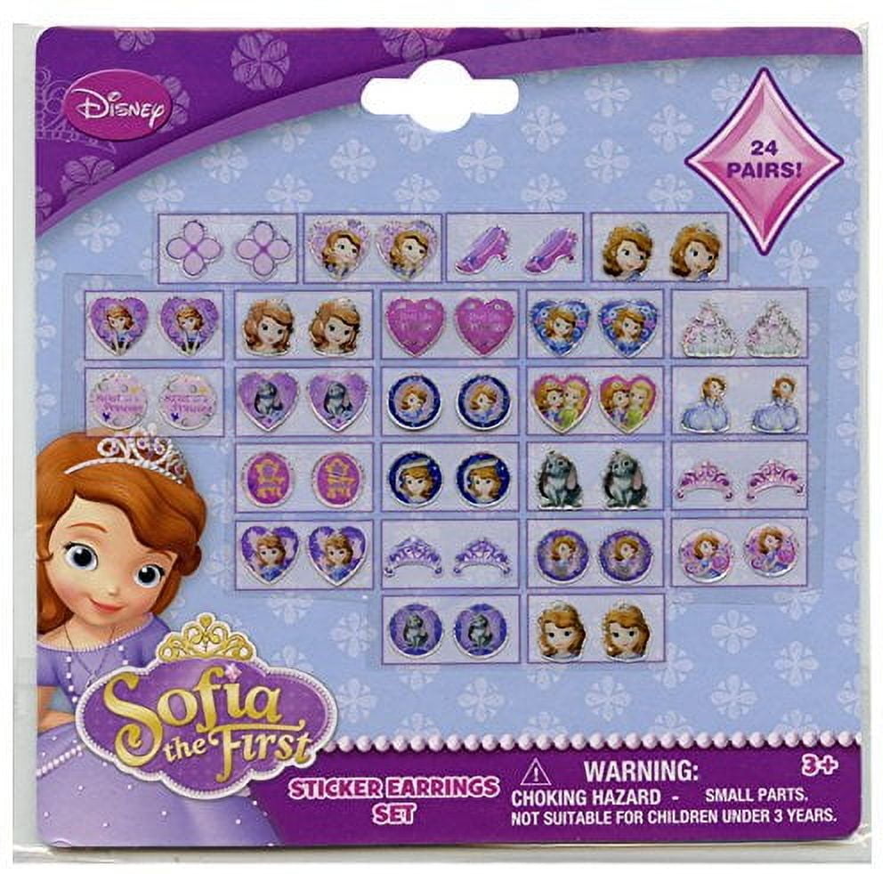 Disney Princess Sofia the First 24 Pair Sticker Earrings - Walmart.com