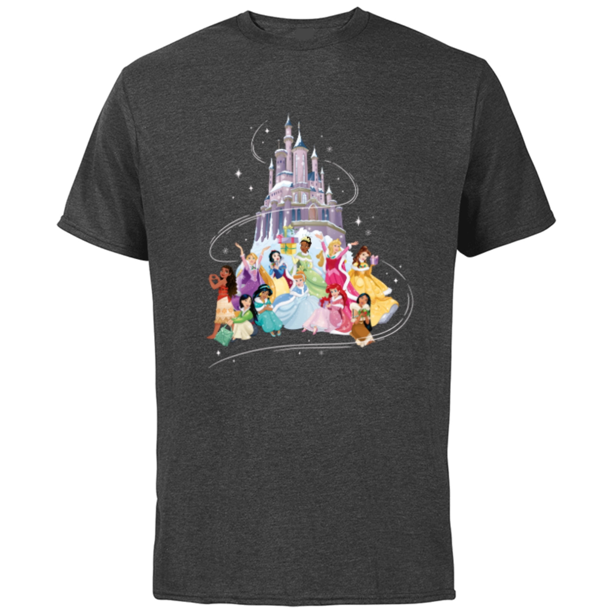Disney Princess Sparkle Squad Christmas Holiday Castle - Short Sleeve ...