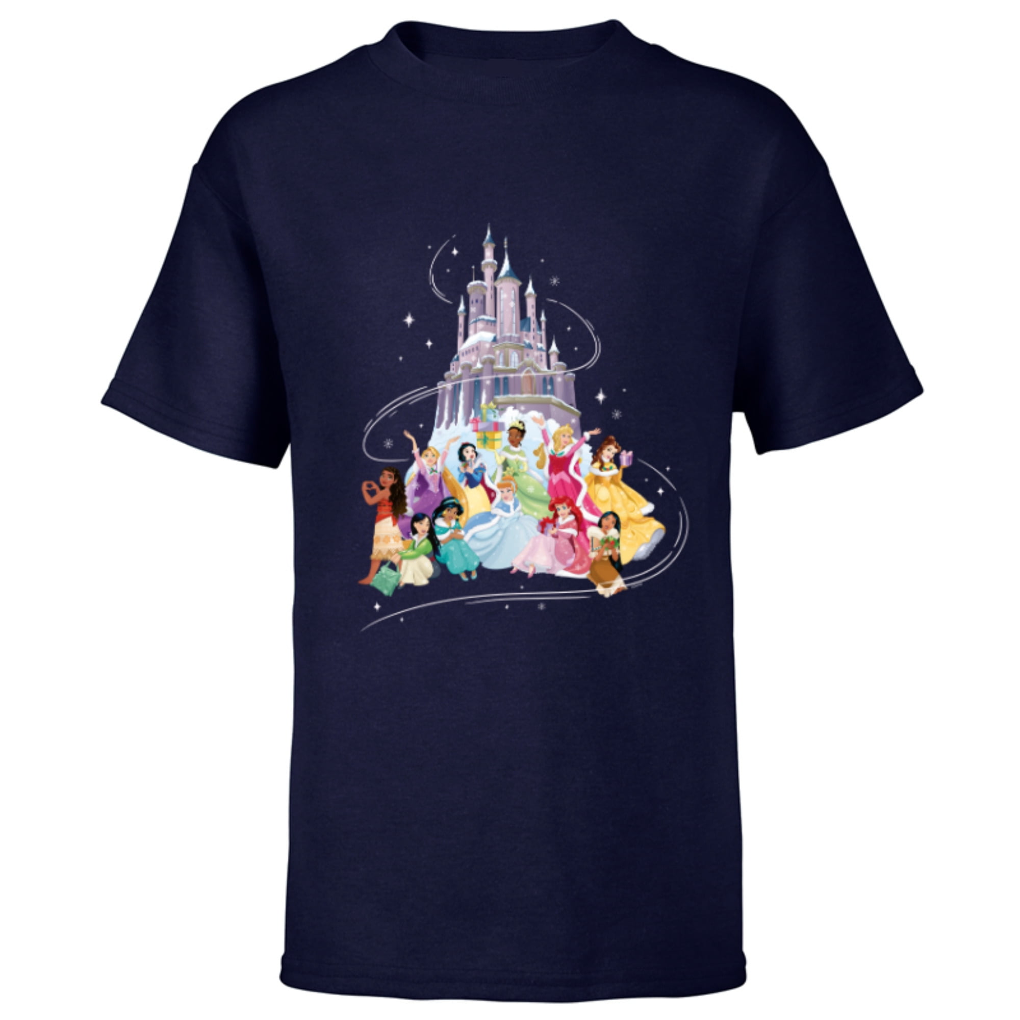 Disney Princess Sparkle Squad Christmas Holiday Castle - Short Sleeve T ...