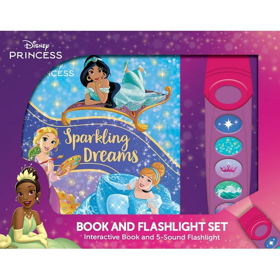 Disney Princess: Sparkling Dreams Book and 5-Sound Flashlight Set ...