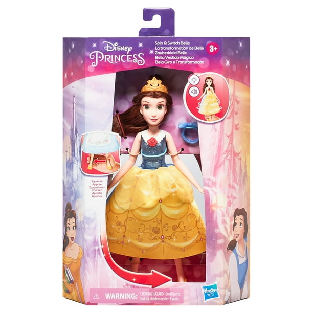 Disney Princess Spin and Switch Belle, Quick Change Fashion Doll ...