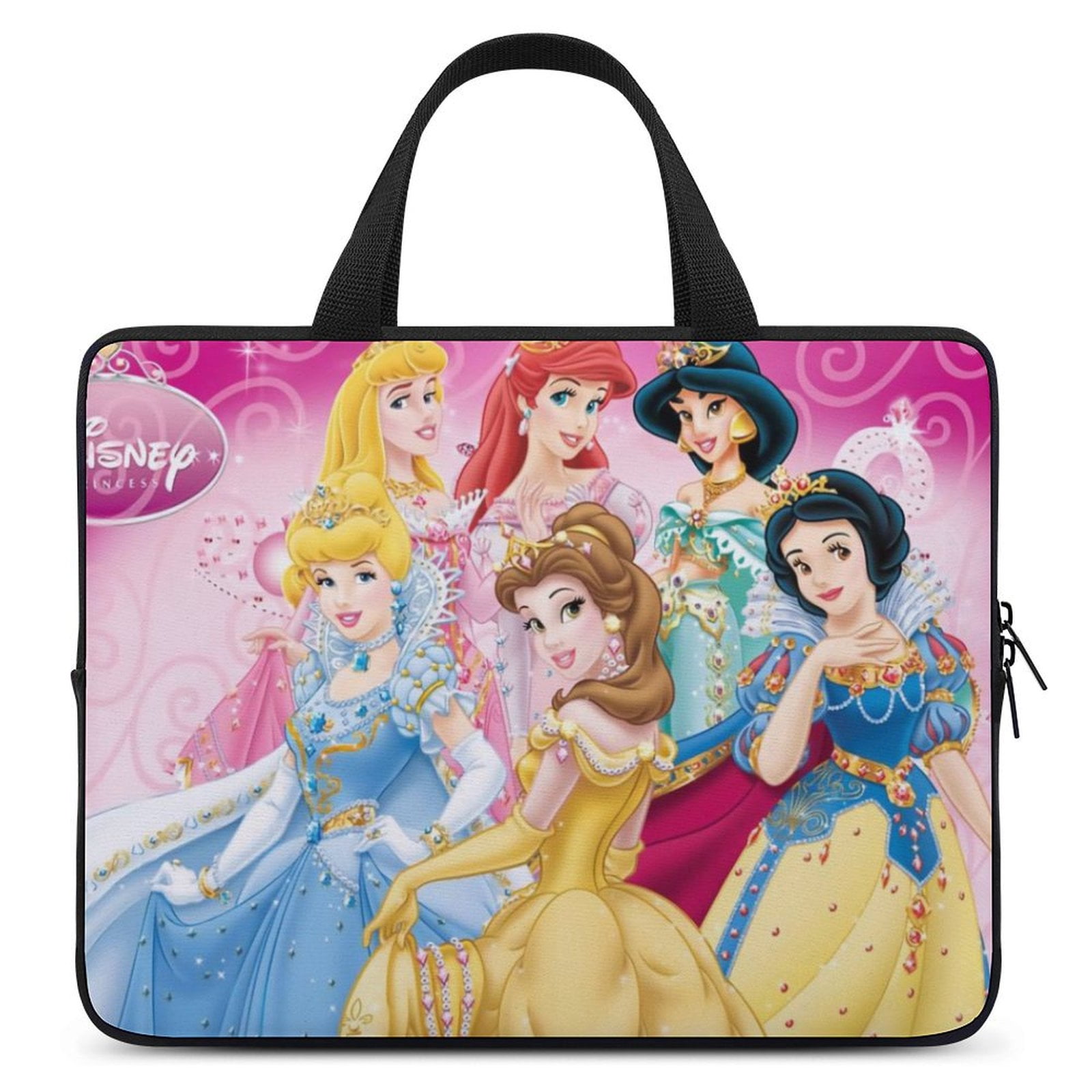 Disney& Princess Squad Group Belle Ariel Snow White 12 Inch Laptop Bag ...
