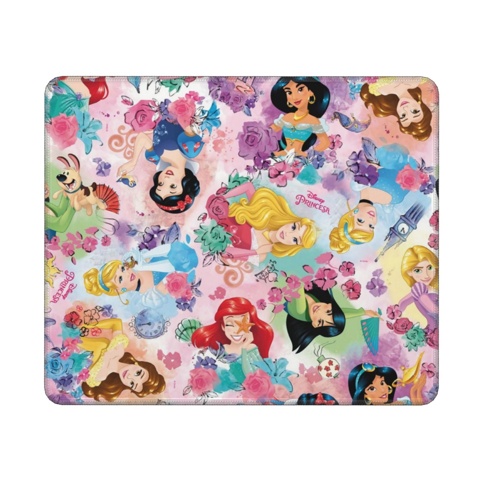 Disney&Princess Squad Group Flowers Mouse Pad,Extended Contour Mouse ...
