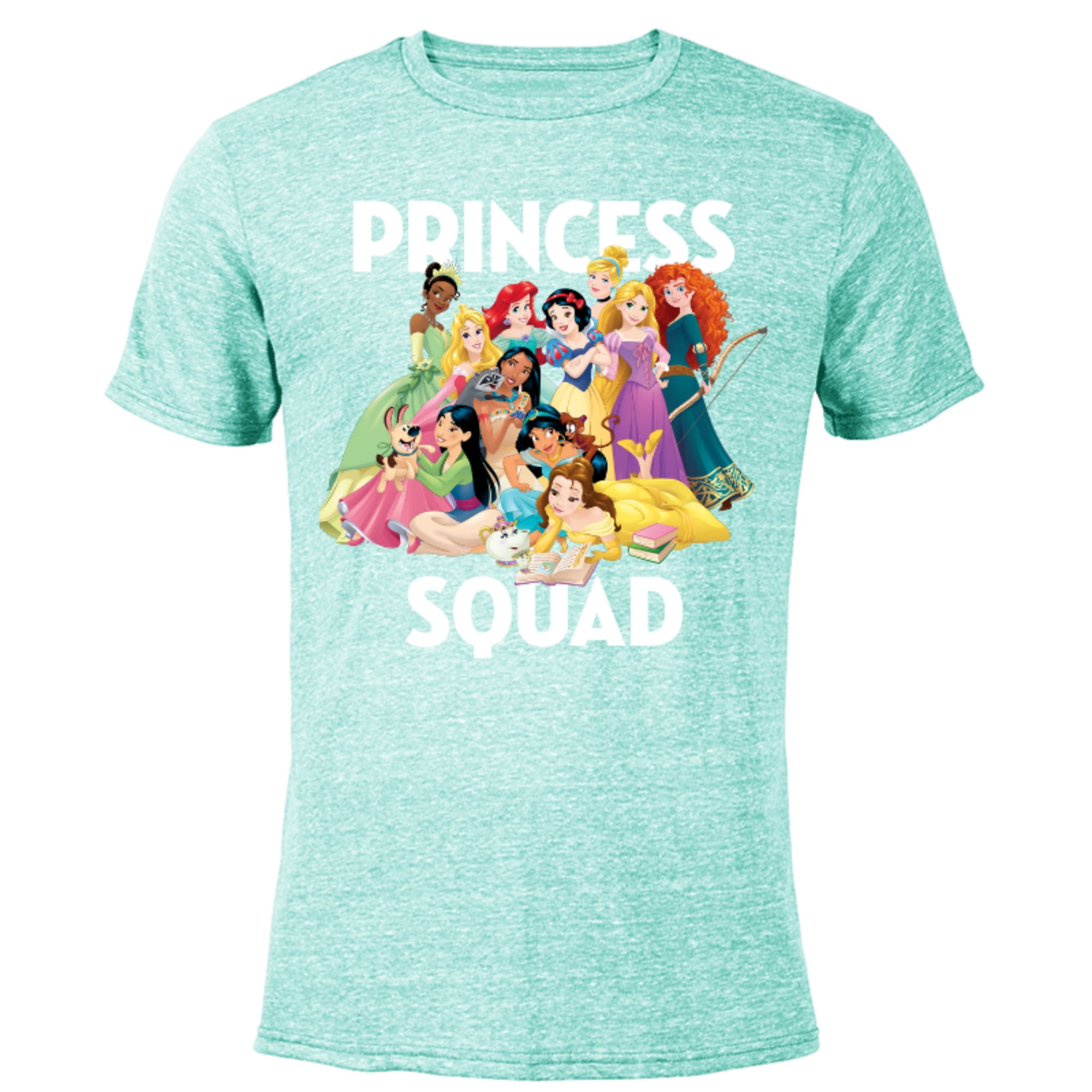 Disney Princess Squad Group T-Shirt- Short Sleeve Blended T-Shirt for ...