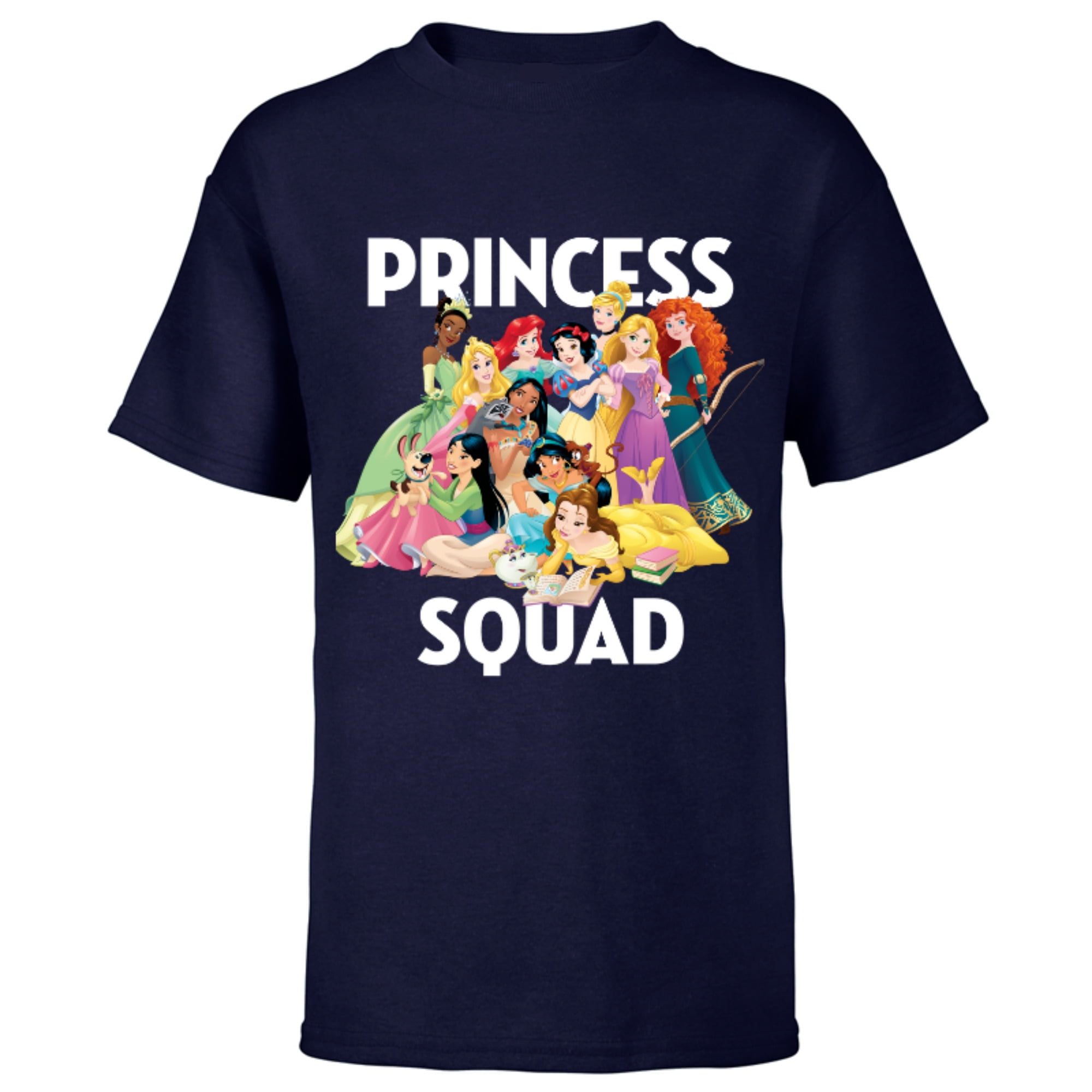 Disney Princess Squad Group T-Shirt - Short Sleeve T-Shirt for Kids ...