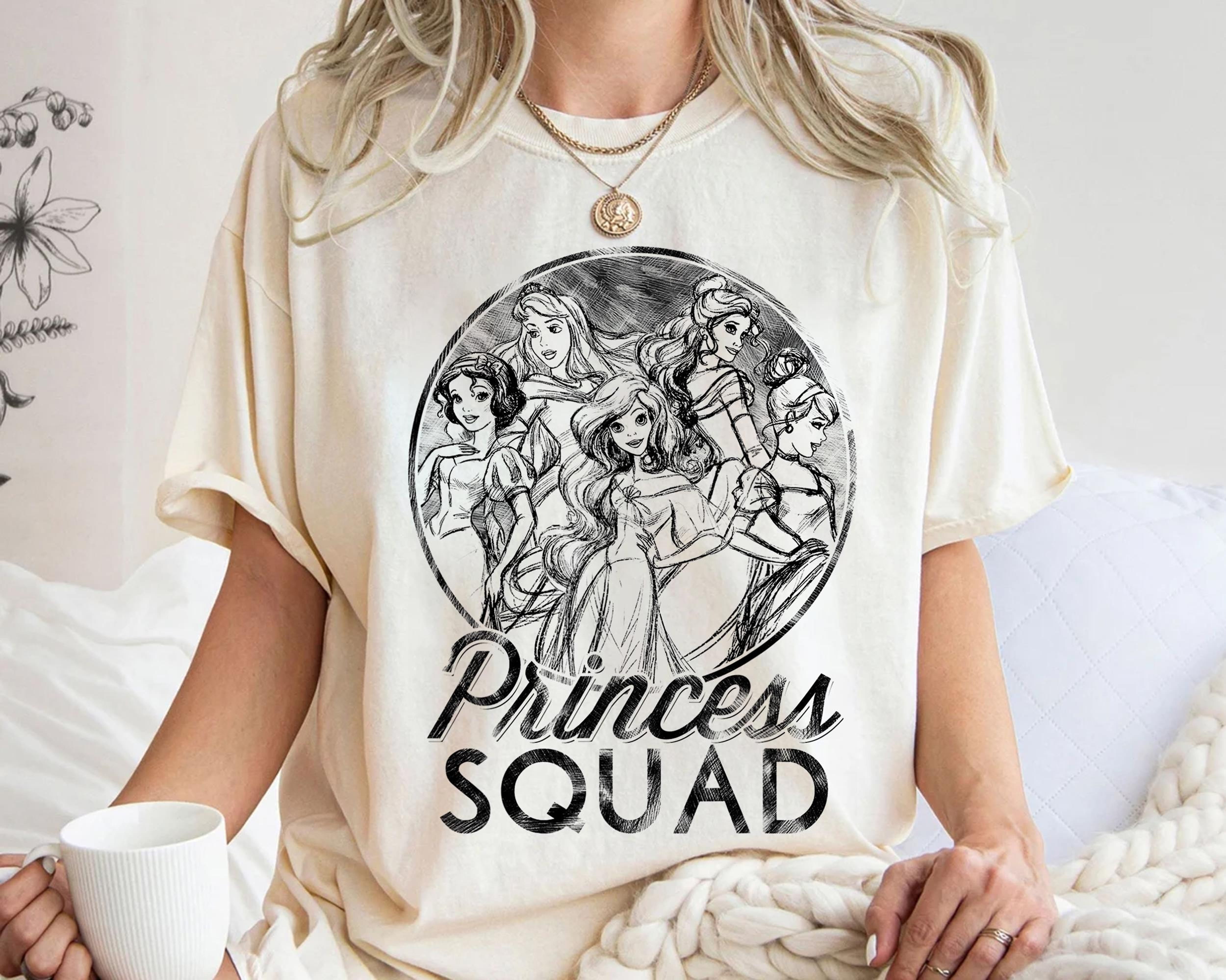 Disney Princess Squad Line Art Graphic T-Shirt T-Shirt, In My Disney ...