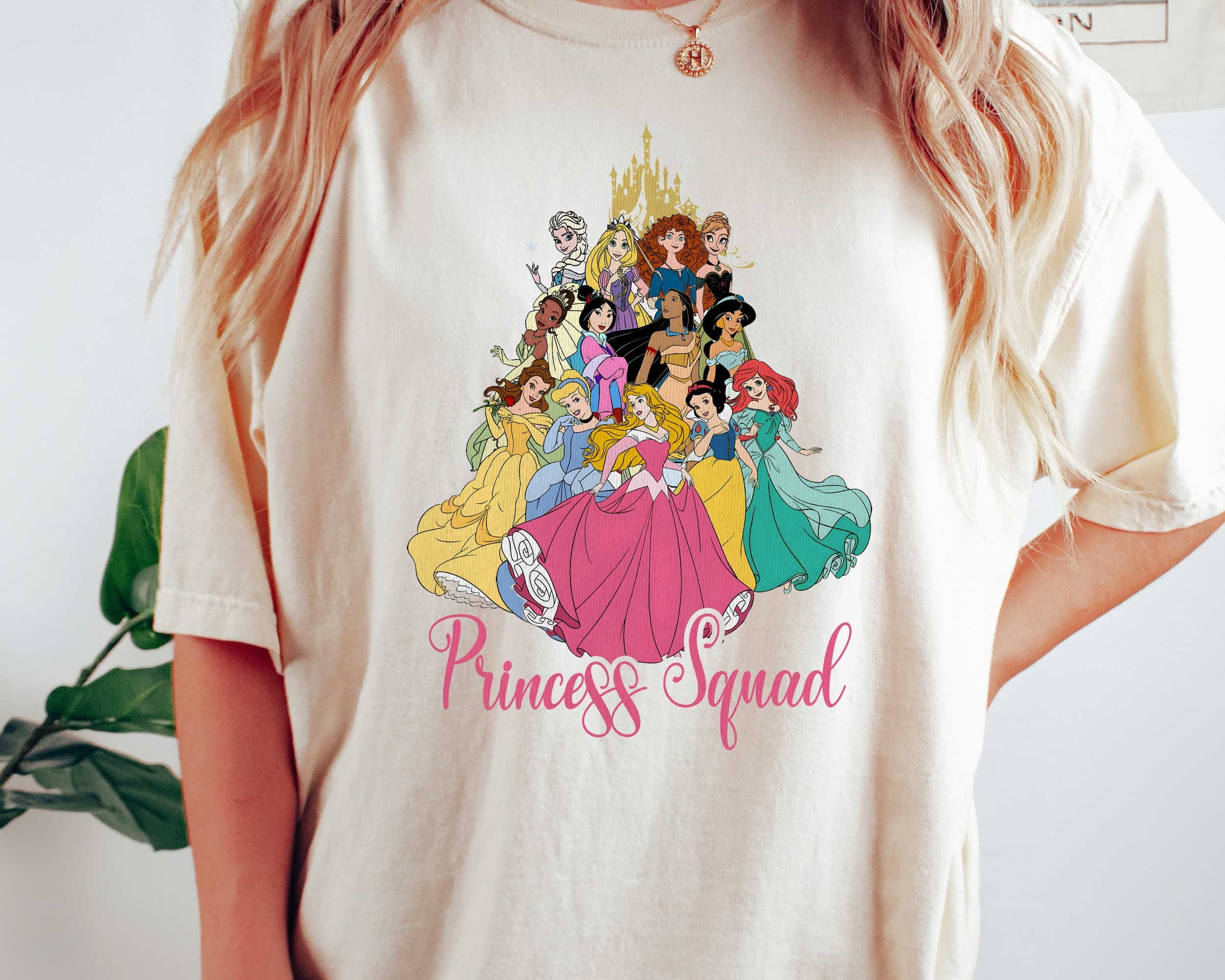 Disney Princess Squad Shirts, Family Matching Shirt, Featuring Cinderella, Ariel, Elsa, Belle ...
