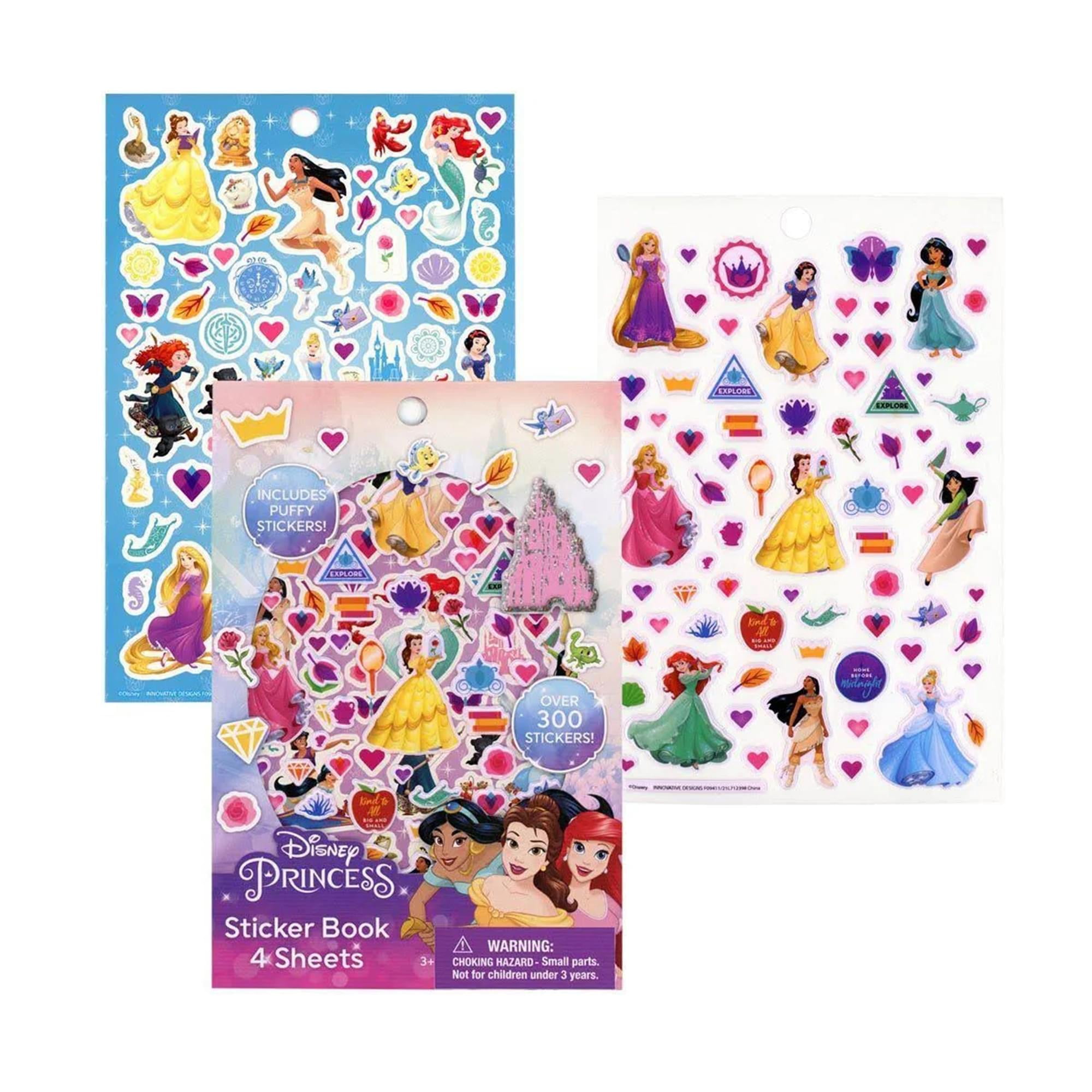 Disney Princess Sticker Book | 4 Sheets | Over 300 Stickers - Walmart.com