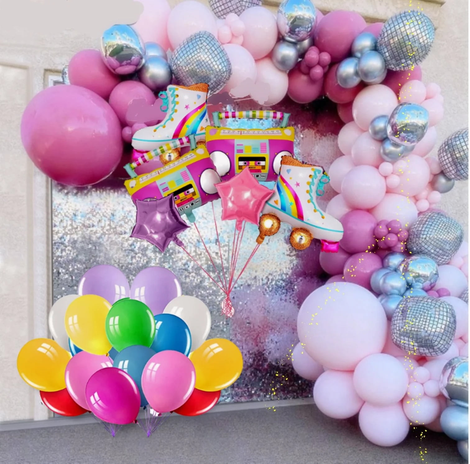 90's Barbie Arc Balloons Bouquet Decoration. 150+ Balloons Set ...