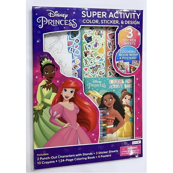 Disney Princess Super Activity Color, Sticker and Design - Walmart.com