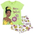Disney Princess Tiana Floral Little Girls T-Shirt and French Terry ...