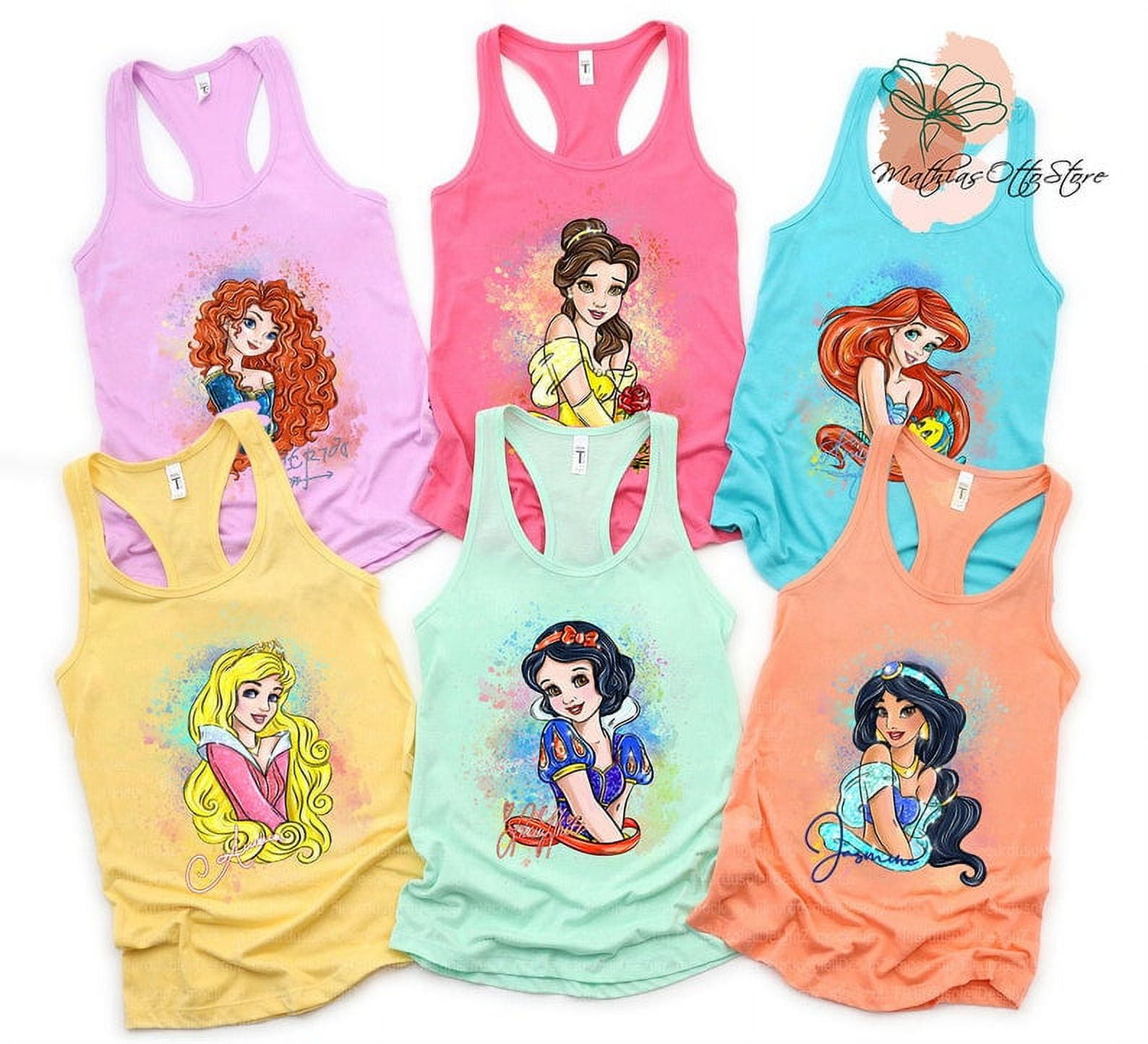 Disney Princess Tank, Princess Watercolor Tank, Disney Group Tank ...