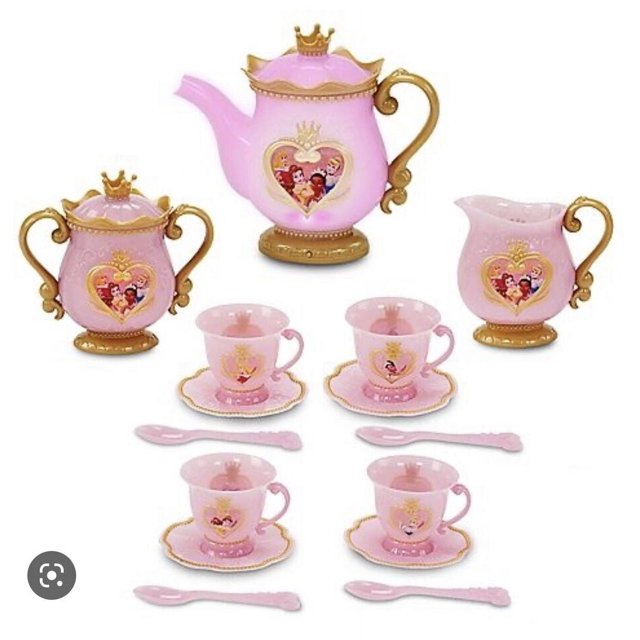 Disney Princess Tea Set Lighted Deluxe 15 Pieces Set Limited Edition ...