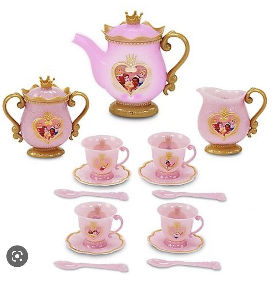 Disney Princess Tea Set Lighted Deluxe 15 Pieces Set Limited Edition ...