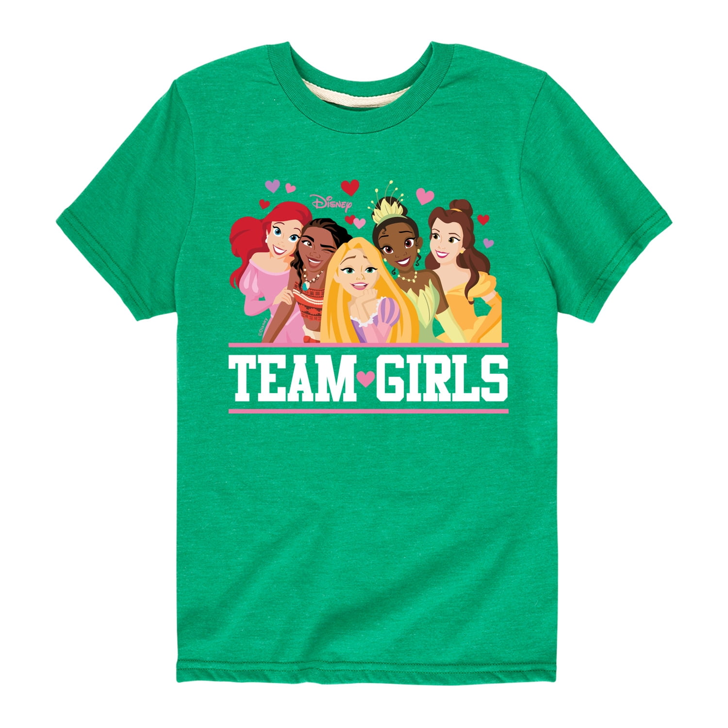 Disney Princess - Team Girls - Valentine's Day - Youth Short Sleeve ...