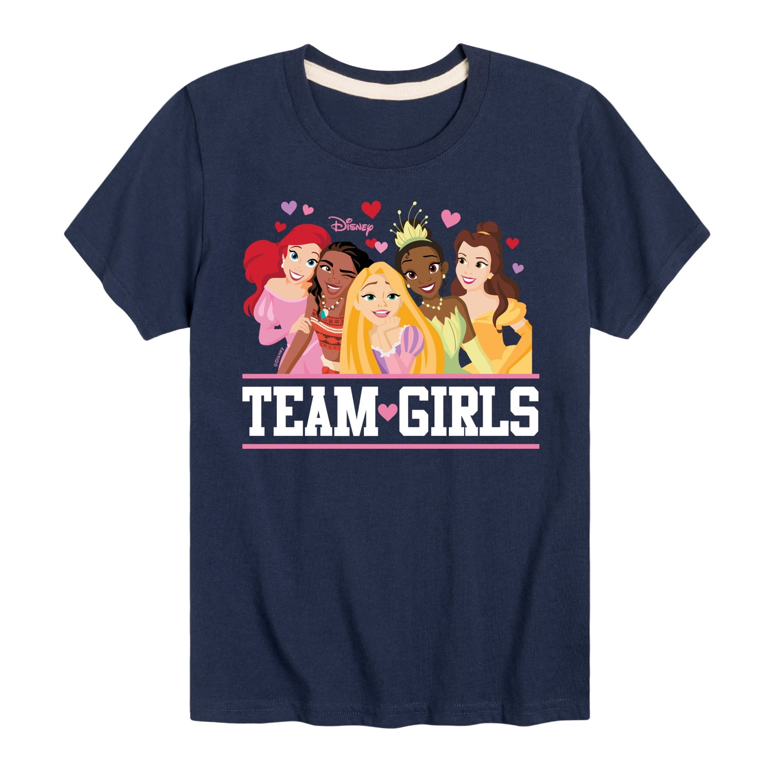 Disney Princess - Team Girls - Valentine's Day - Youth Short Sleeve ...
