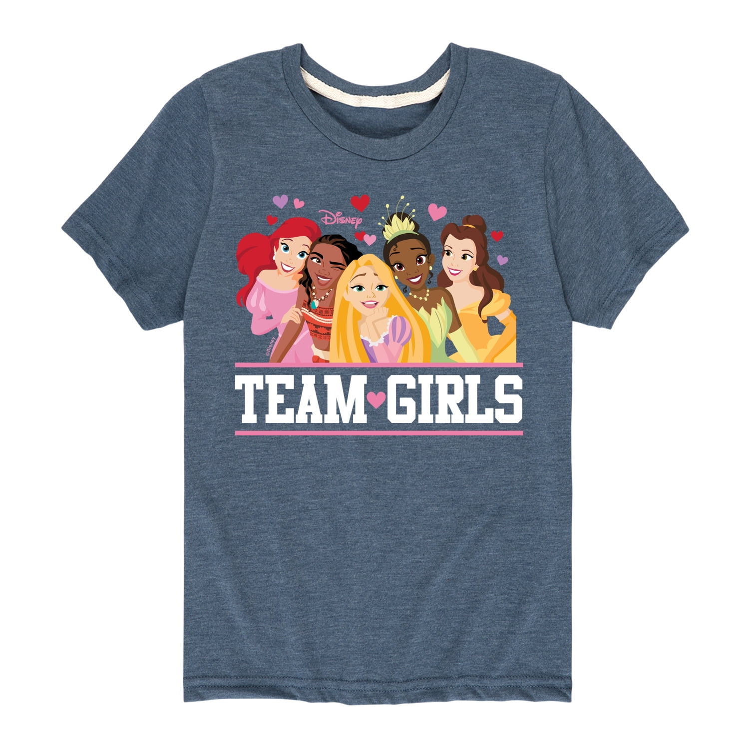 Disney Princess - Team Girls - Valentine's Day - Youth Short Sleeve ...