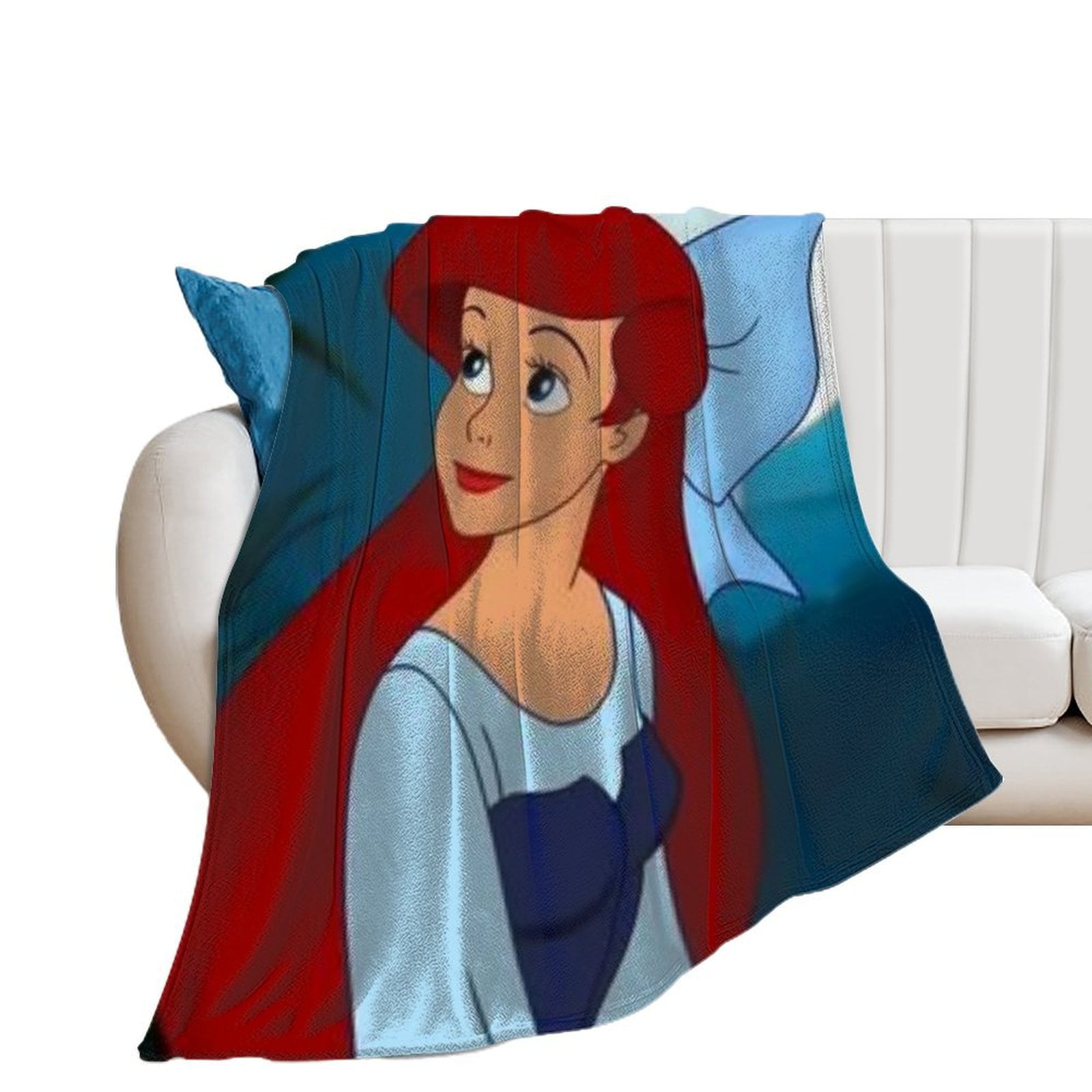 Disney Princess The Little Mermaid Ariel Cartoon Flannel Blanket Sofa ...
