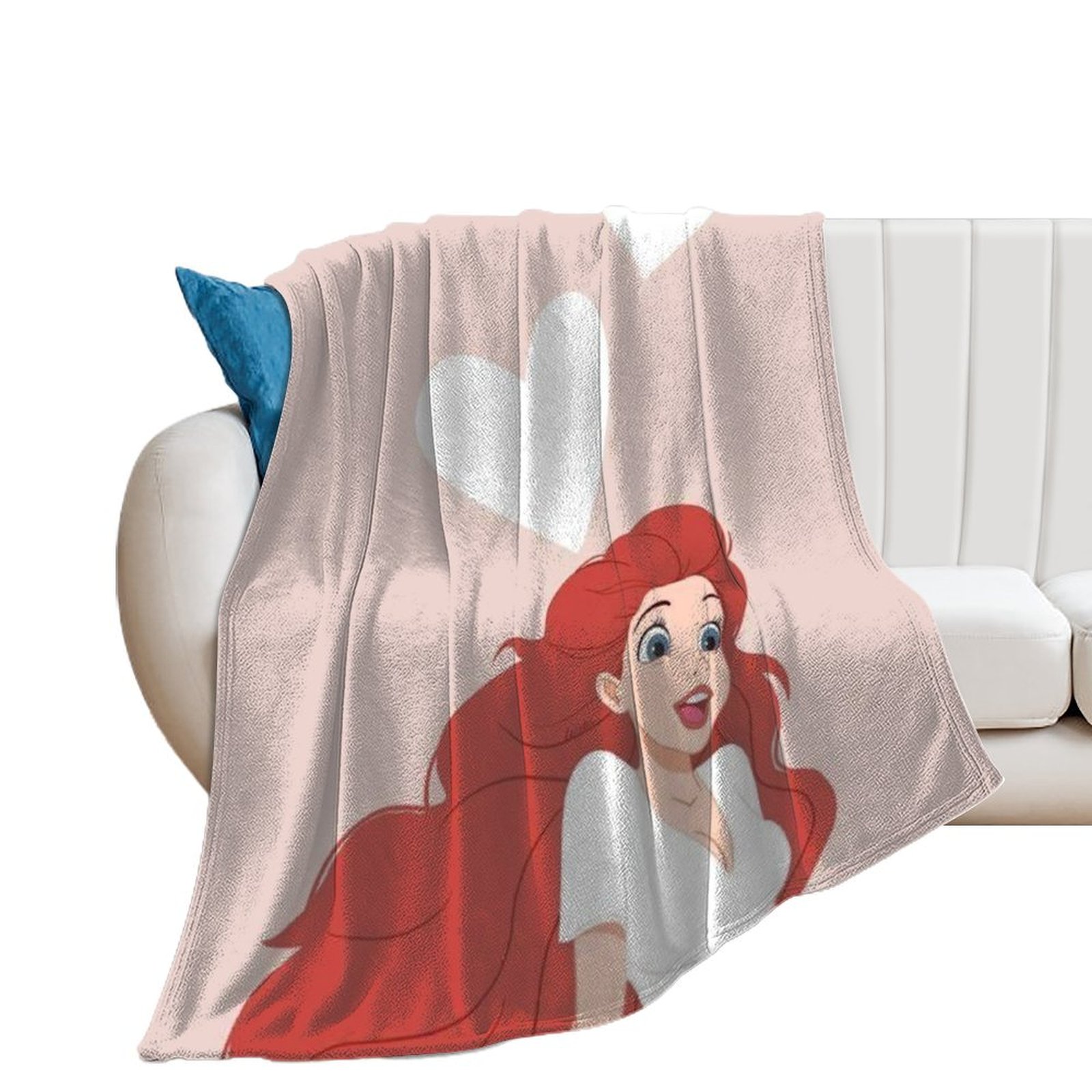 Disney Princess The Little Mermaid Ariel Cartoon Flannel Blanket Sofa ...