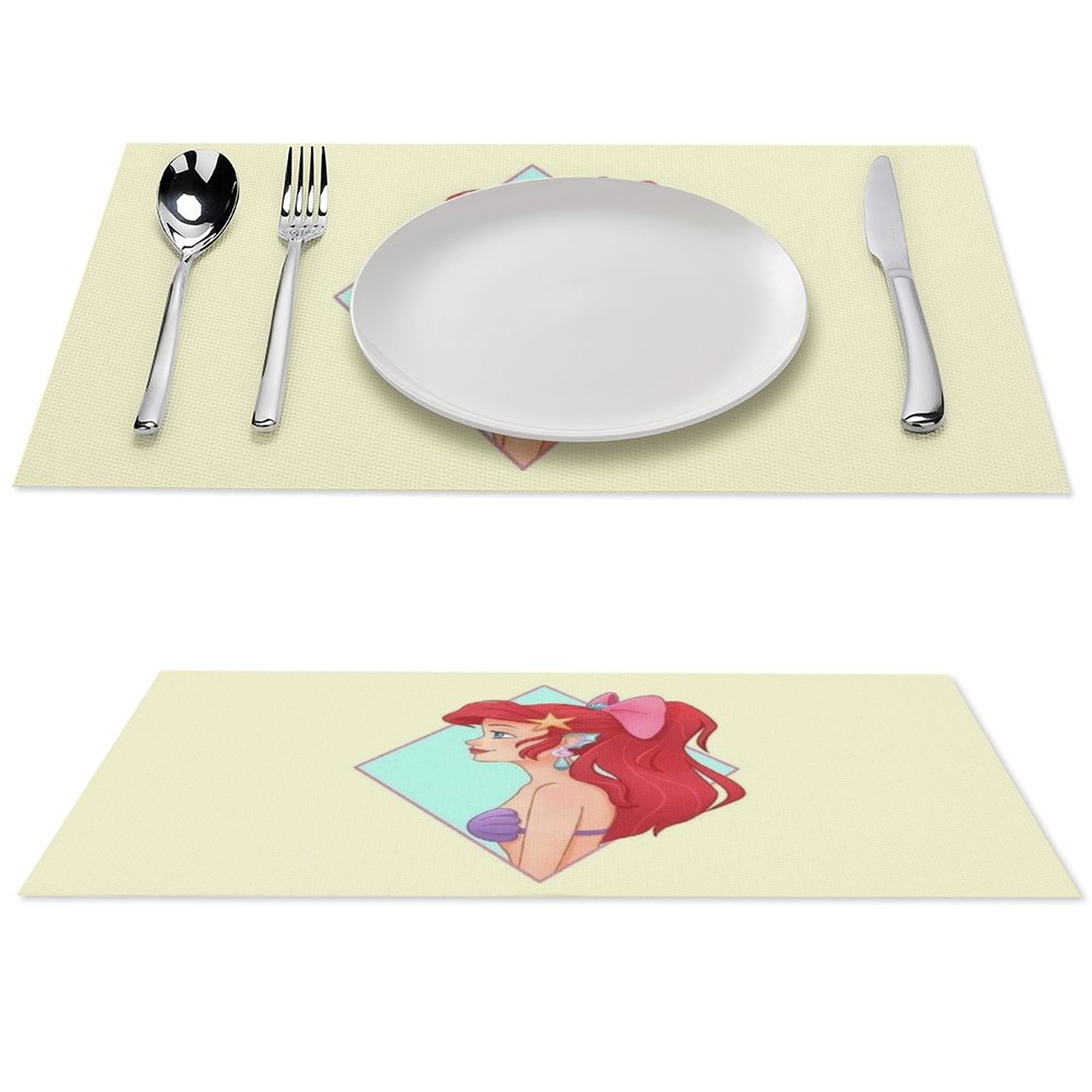 Disney Princess The Little Mermaid Ariel Cartoon placemats are suitable ...