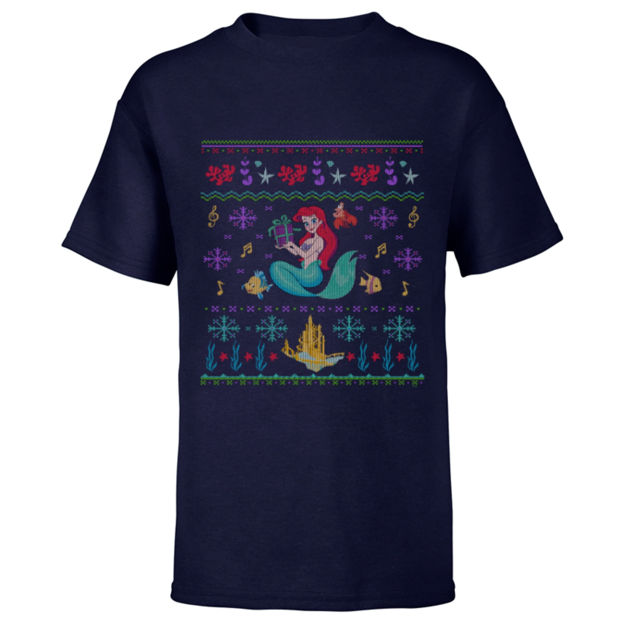 Disney Princess The Little Mermaid Ariel Christmas Sweater - Short ...