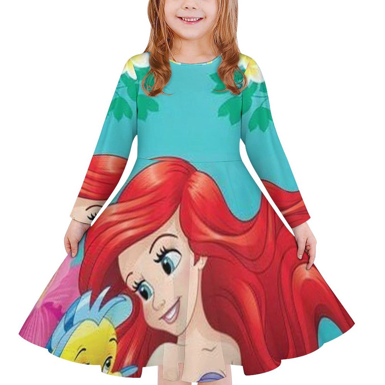 Disney Princess The Little Mermaid Ariel Girls long sleeve cartoon ...