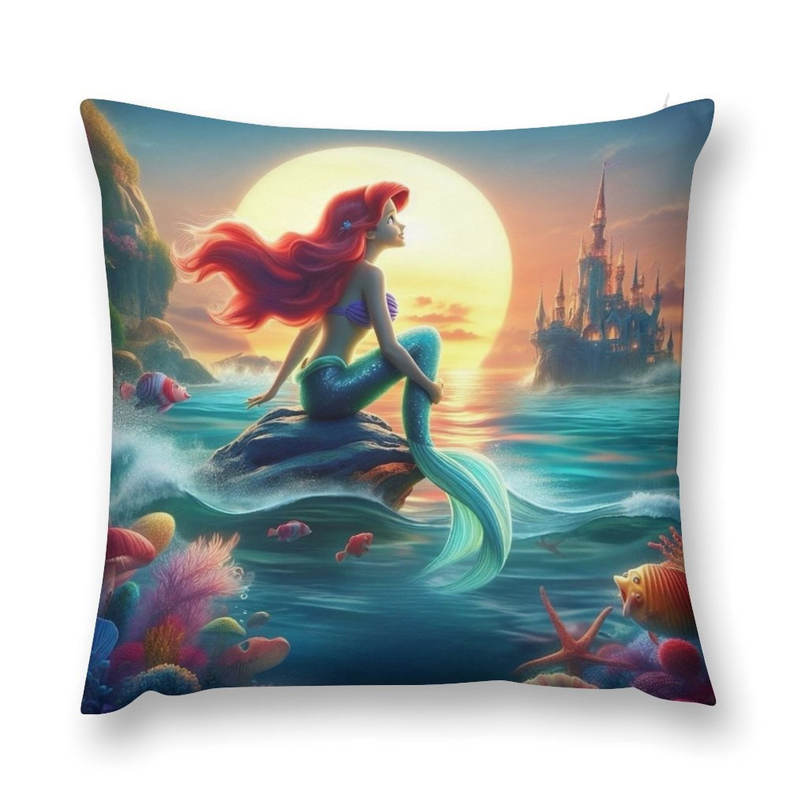 Disney Princess The Little Mermaid Ariel Pillowcase Cartoon Anime for ...