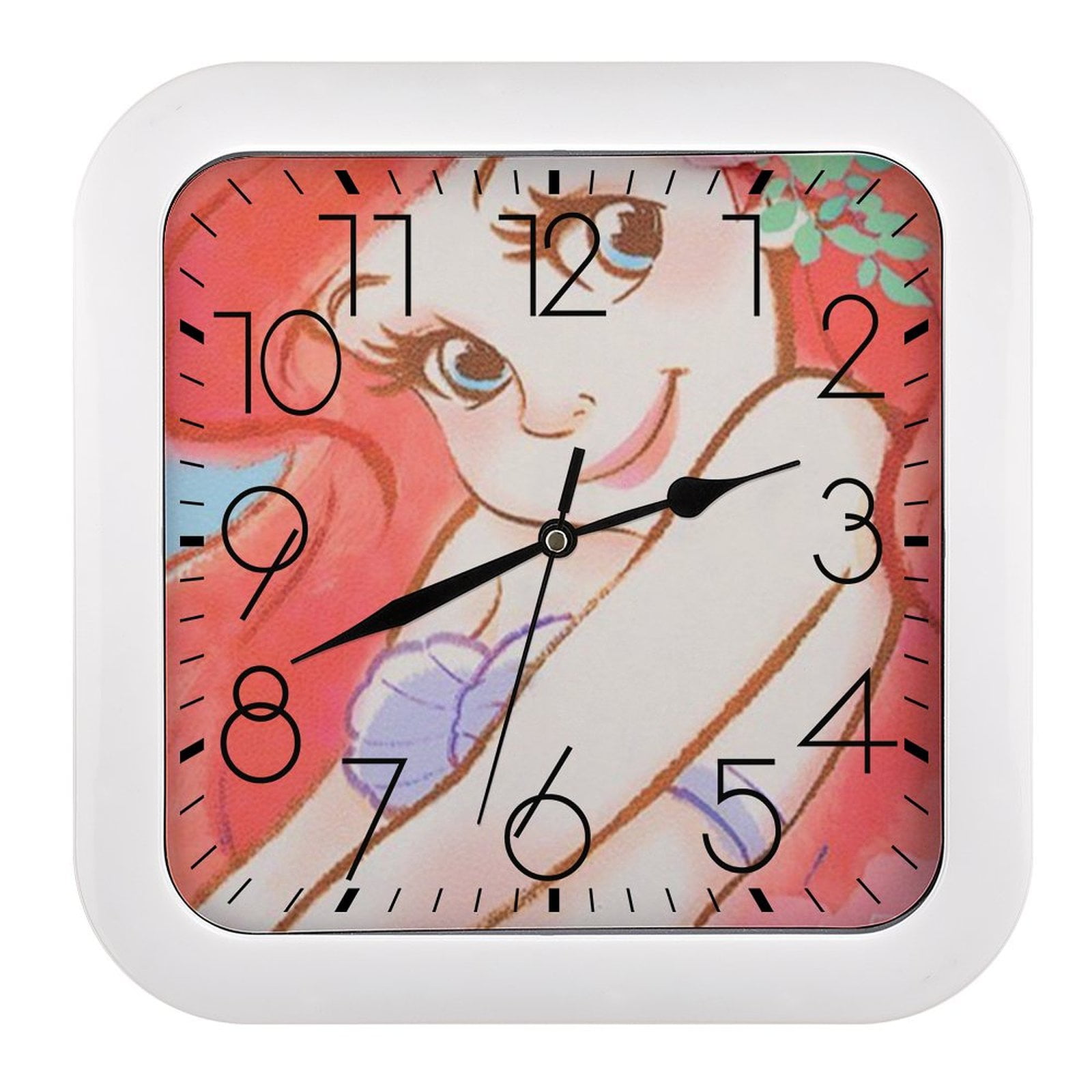 Disney Princess The Little Mermaid Ariel Square wall clock battery ...