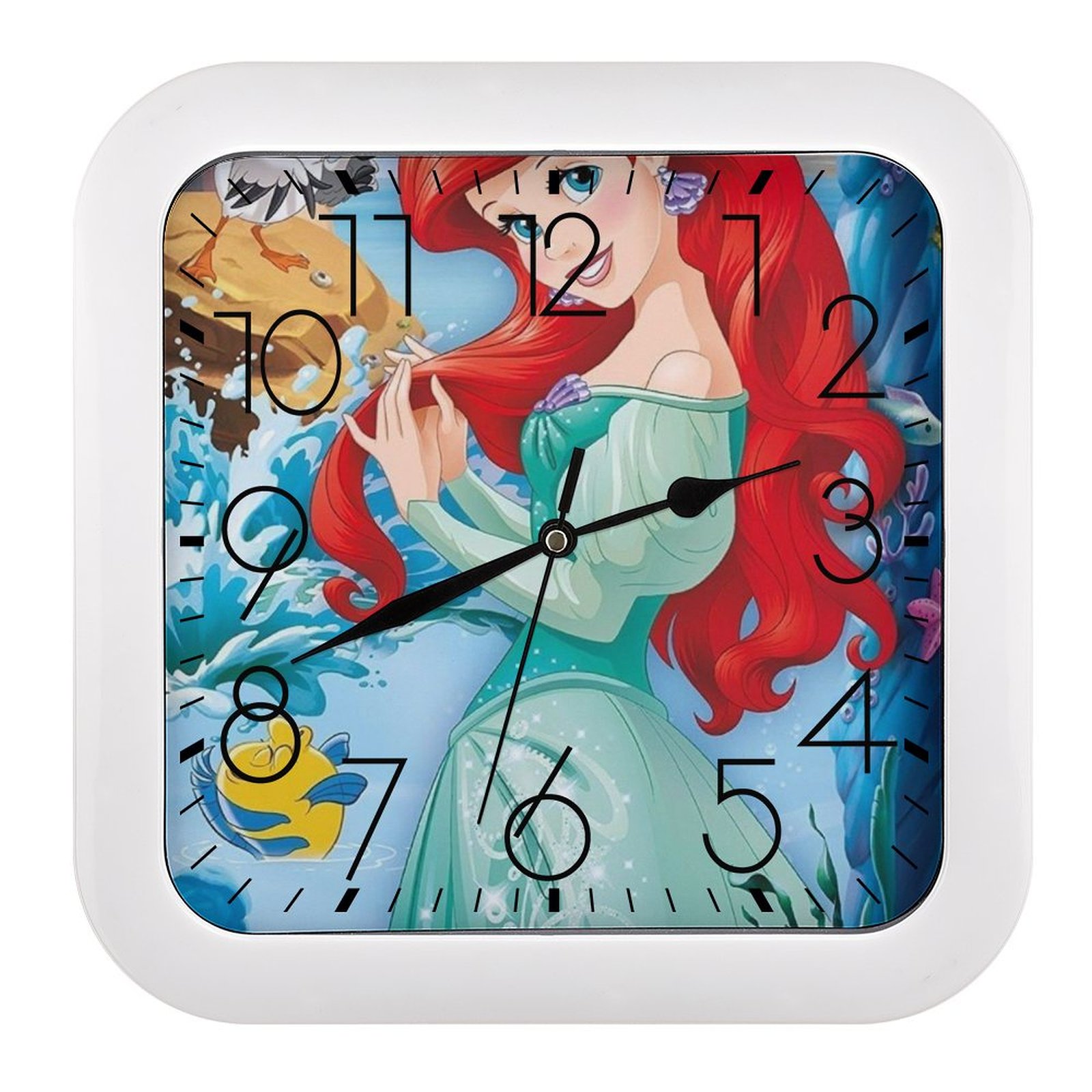 Disney Princess The Little Mermaid Ariel Square wall clock battery ...