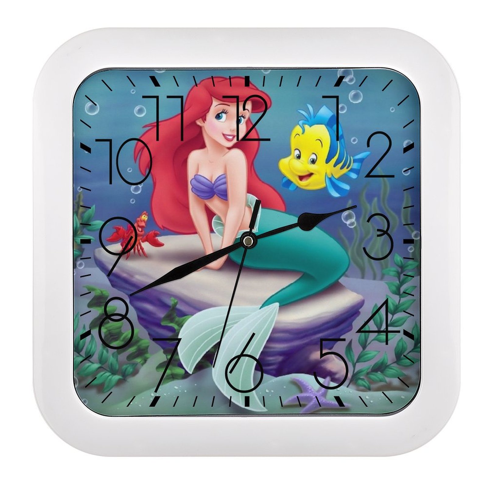 Disney Princess The Little Mermaid Ariel Square wall clock battery ...