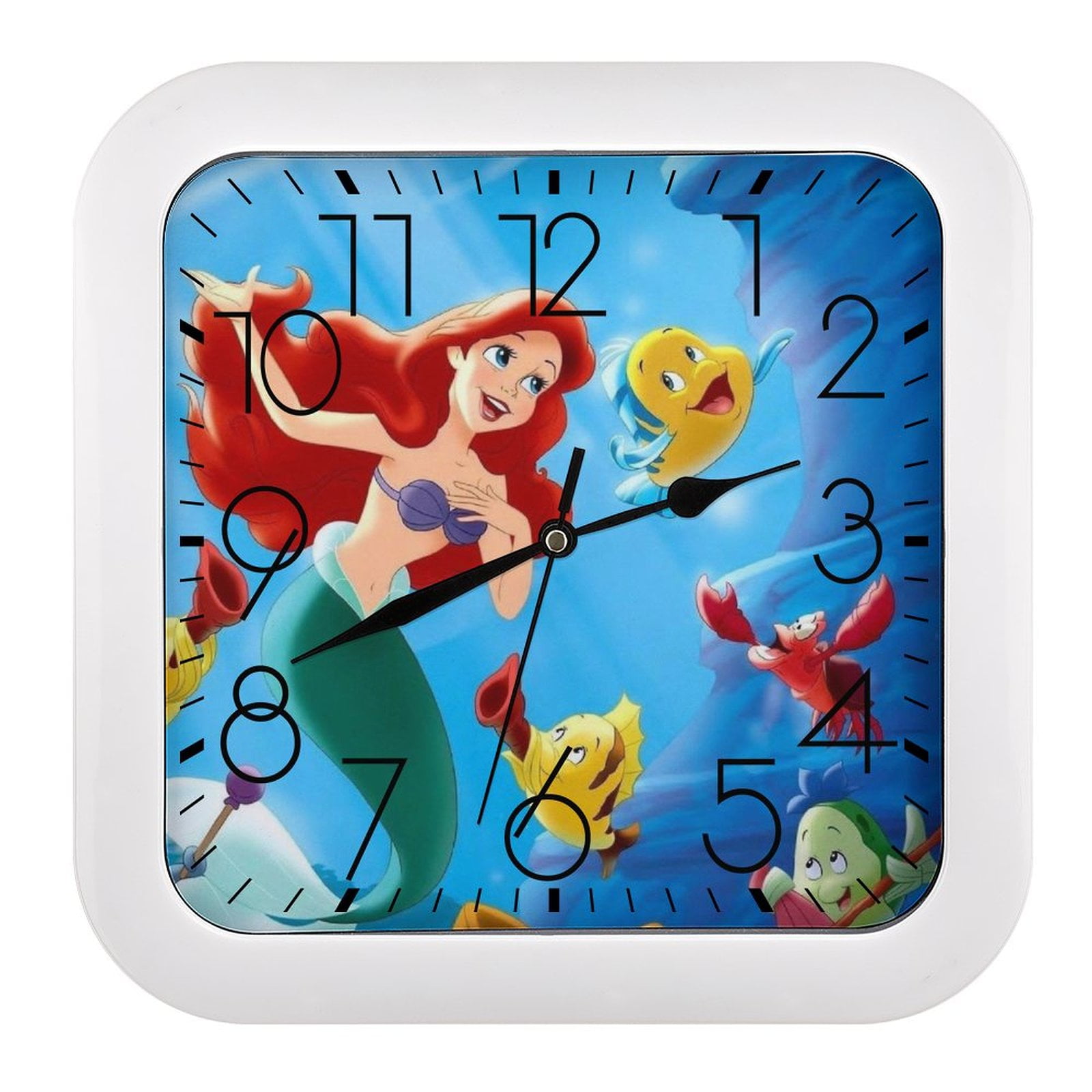 Disney Princess The Little Mermaid Ariel Square wall clock battery ...