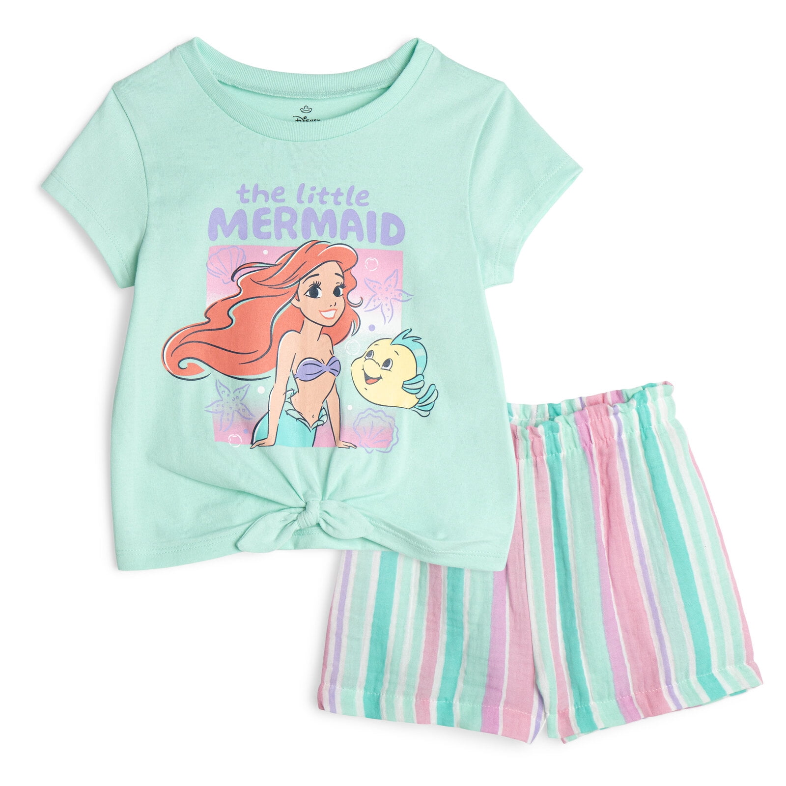 Disney Princess The Little Mermaid Ariel T-Shirt and Gauze Shorts ...