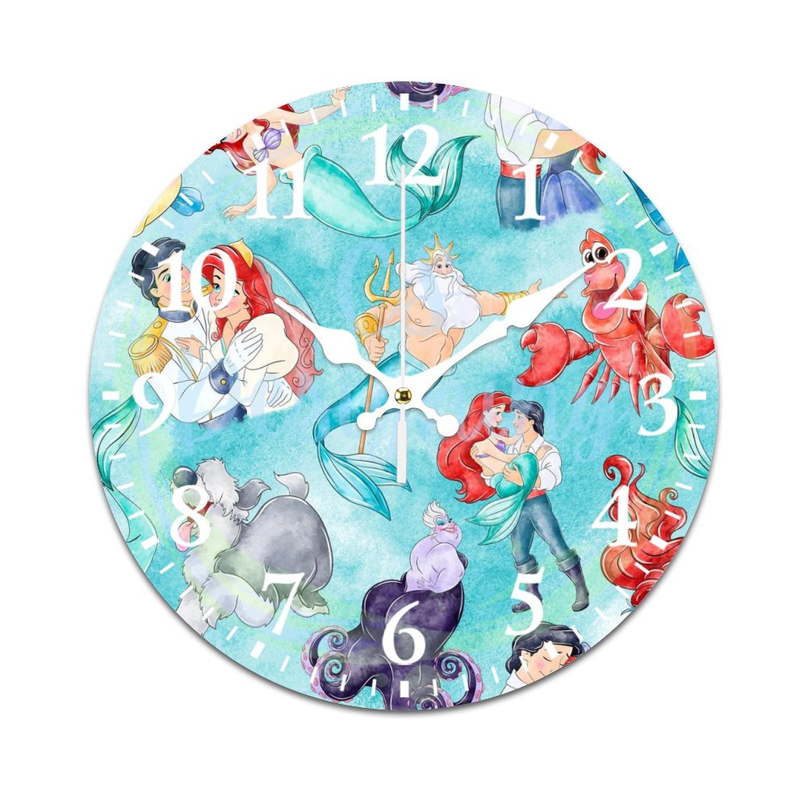 Disney Princess The Little Mermaid Ariel wall clocks battery operated ...