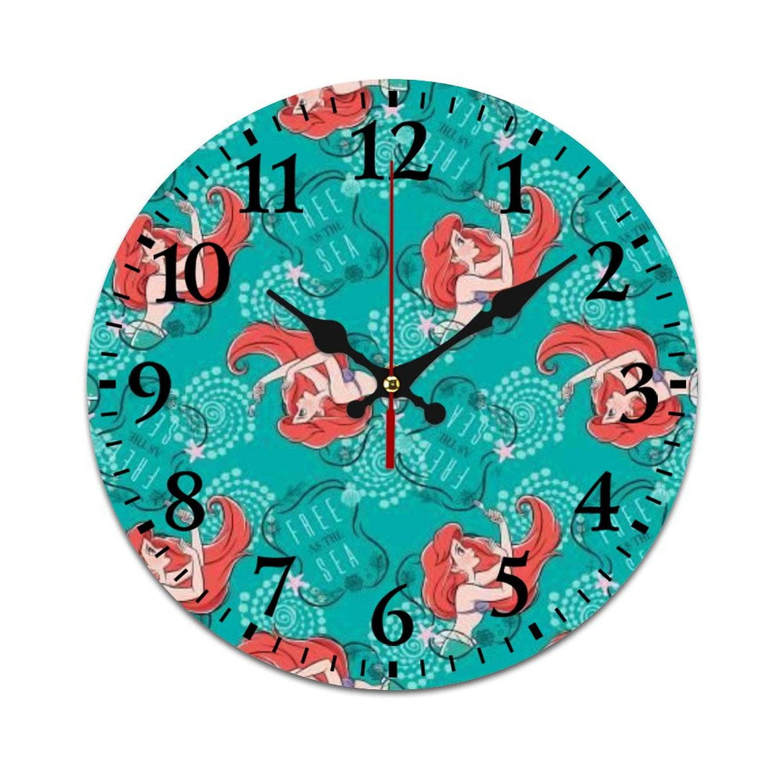 Disney Princess The Little Mermaid Ariel wall clocks battery operated decorative 30cm/11.8in ...