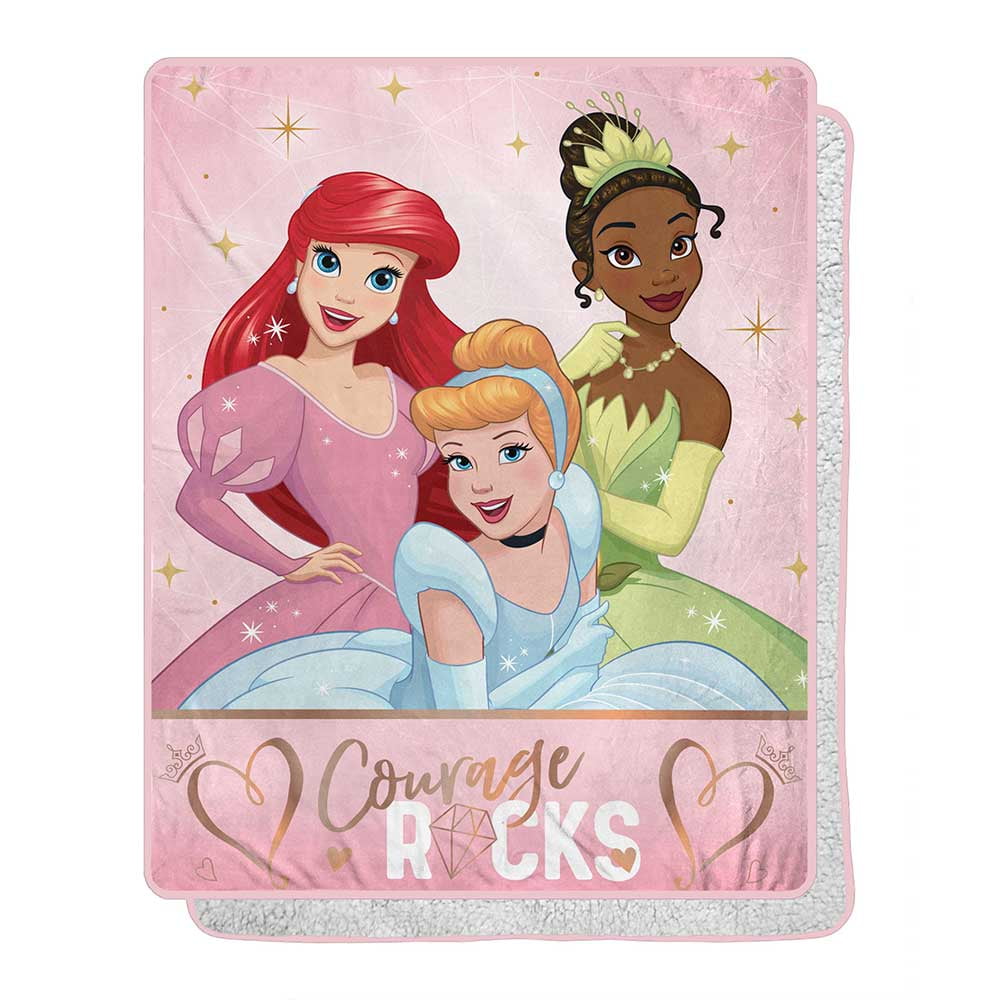 Disney Princess Throw Blanket, 40x50, Multicolor, Silk Touch Sherpa ...