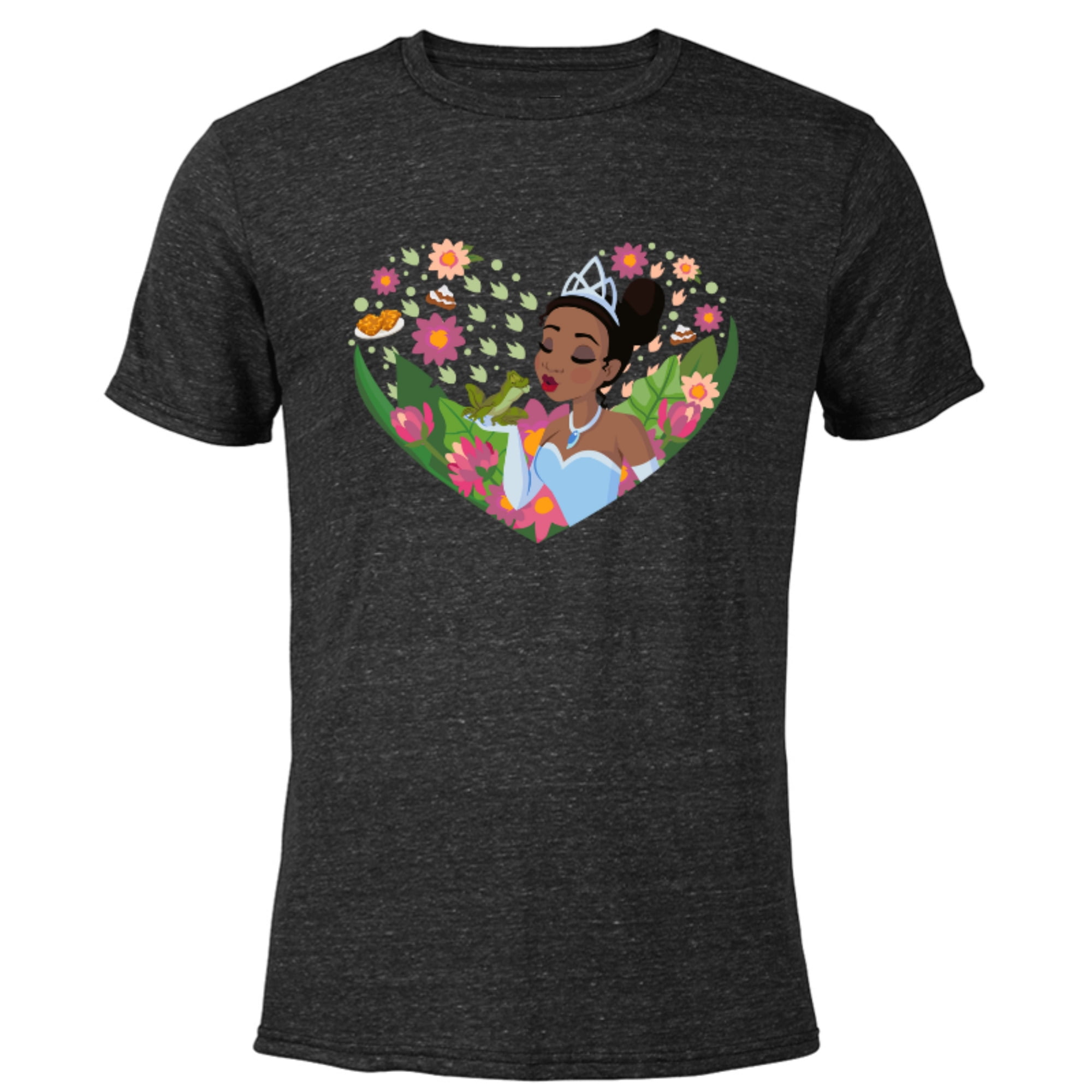 Disney Princess Tiana Heart Kiss - Short Sleeve Blended T-Shirt for ...