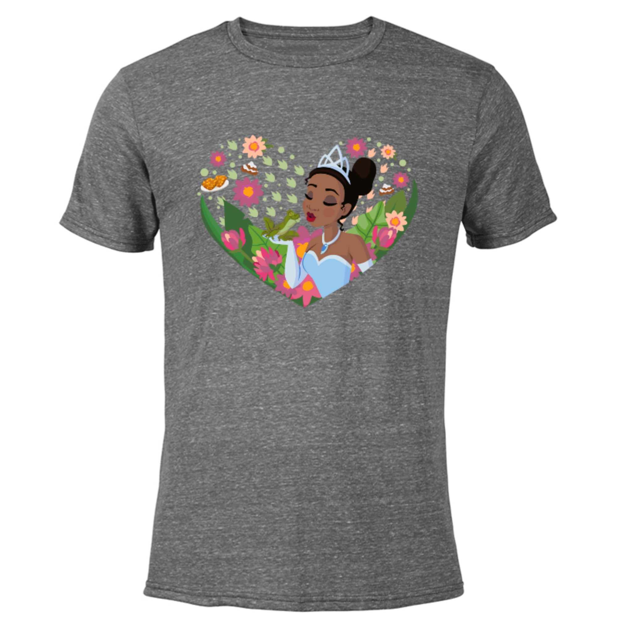 Disney Princess Tiana Heart Kiss - Short Sleeve Blended T-Shirt for ...