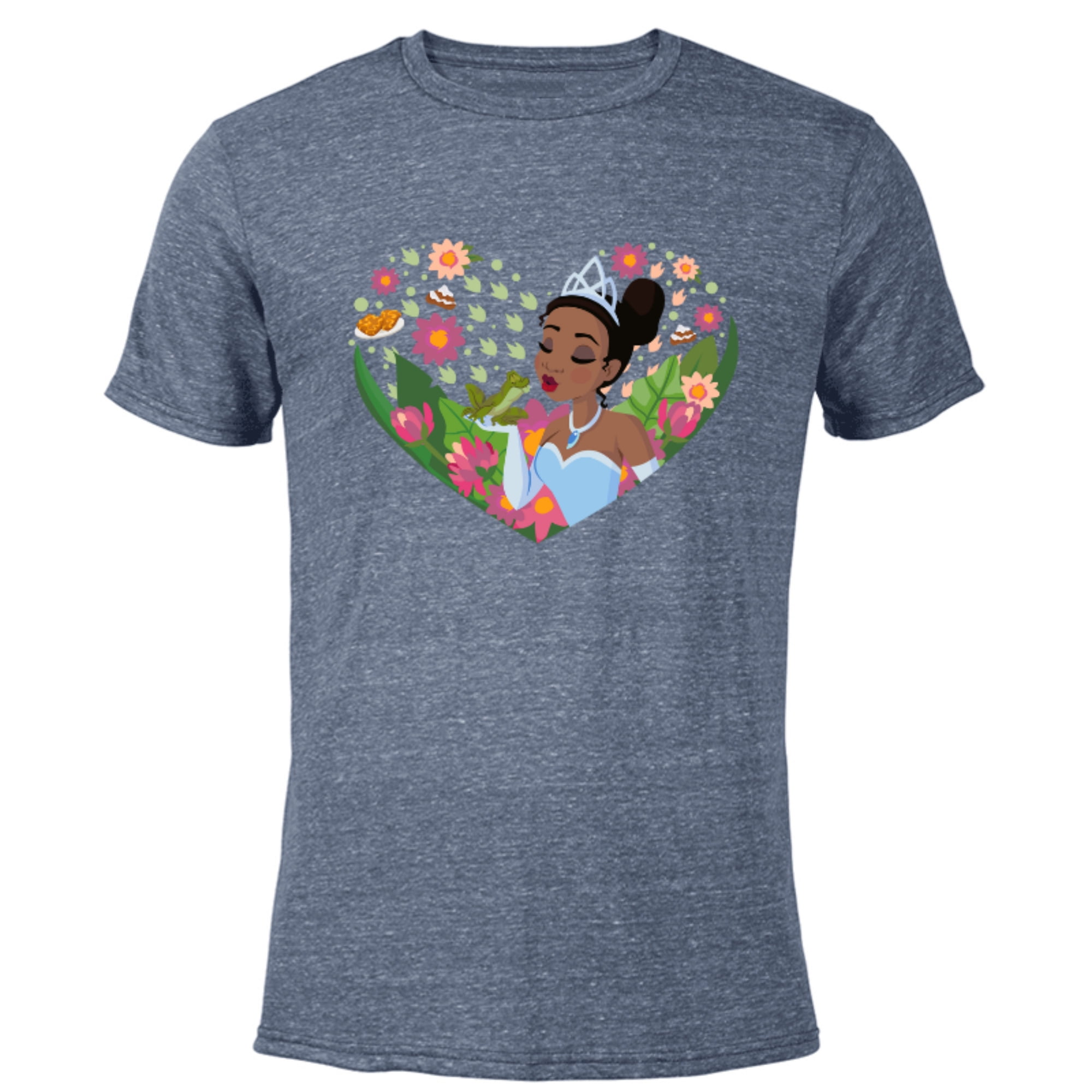 Disney Princess Tiana Heart Kiss - Short Sleeve Blended T-Shirt for ...