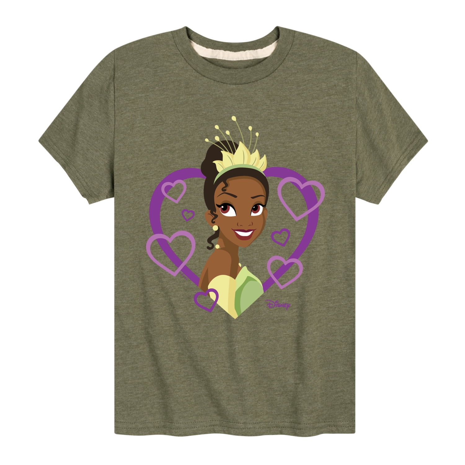 Disney Princess - Tiana - Hearts - Valentine's Day - Youth Short Sleeve ...