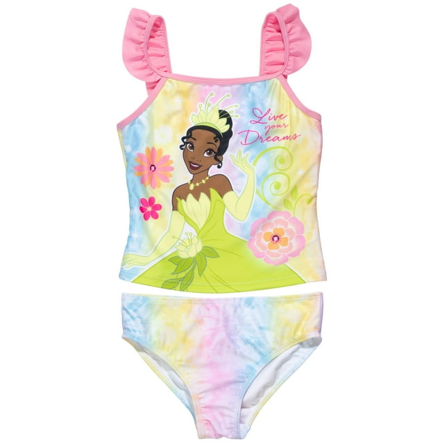 Disney Princess Tiana Little Girls Tankini Top and Bikini Bottom Swim ...