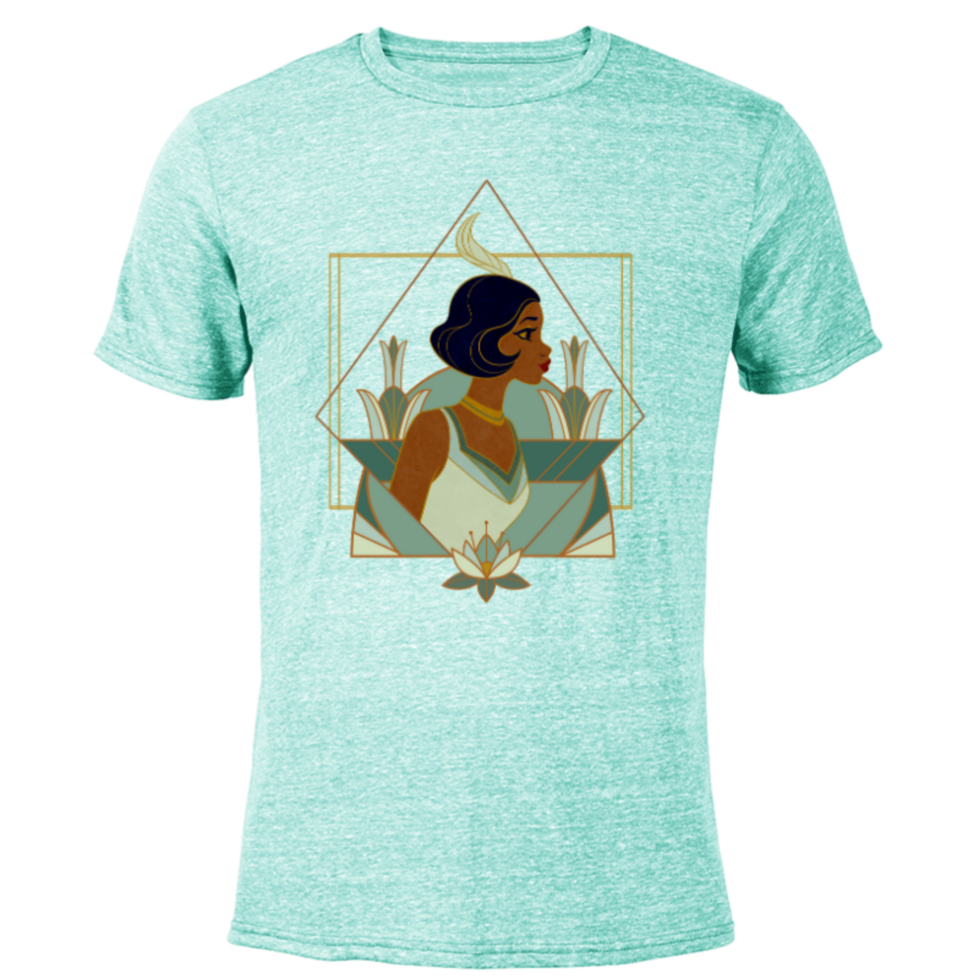 Disney Princess Tiana Modern Art Deco Style - Short Sleeve Blended T ...