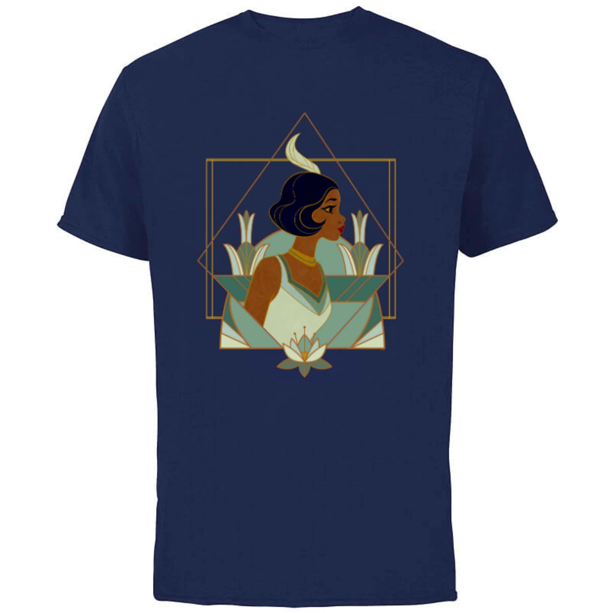 Disney Princess Tiana Modern Art Deco Style - Short Sleeve Cotton T ...