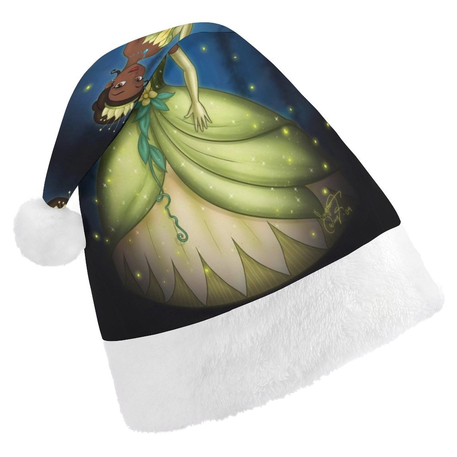 Disney-Princess Tiana Santa Hat for Adults,Christmas Hat,Xmas Hat ...