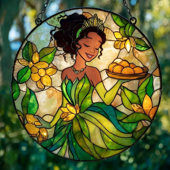 Disney Princess Tiana Suncatcher: Stained Glass Window Hanging, Bayou ...