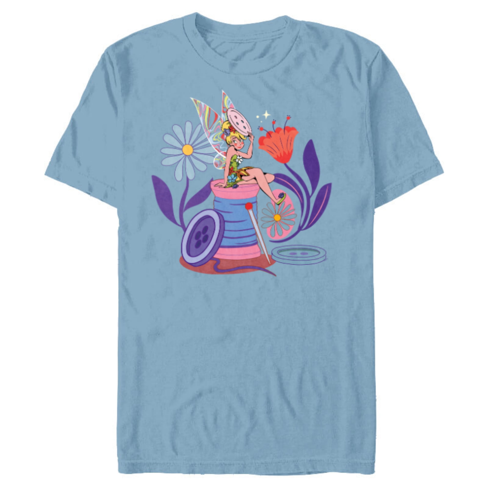 Disney Princess Tinker Bell Fairy Buttons and Thread - Short Sleeve ...